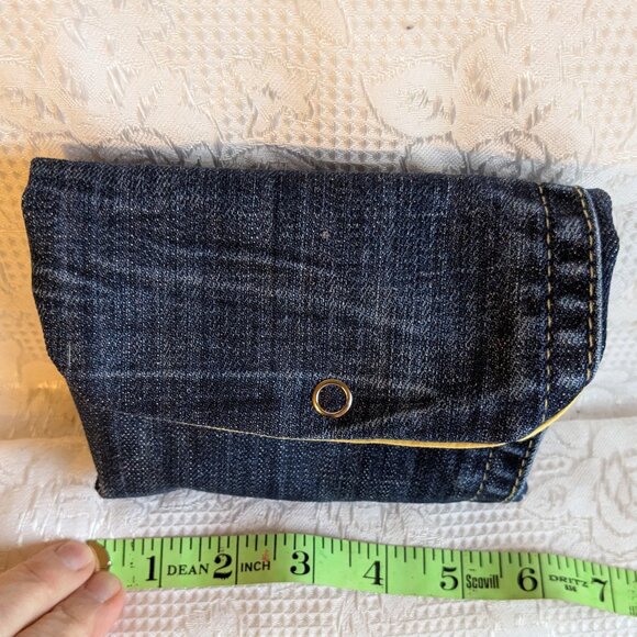 Hand Crafted | Bags | Handmade Denim Pouch Luggage Tag Purse Set 3 ...